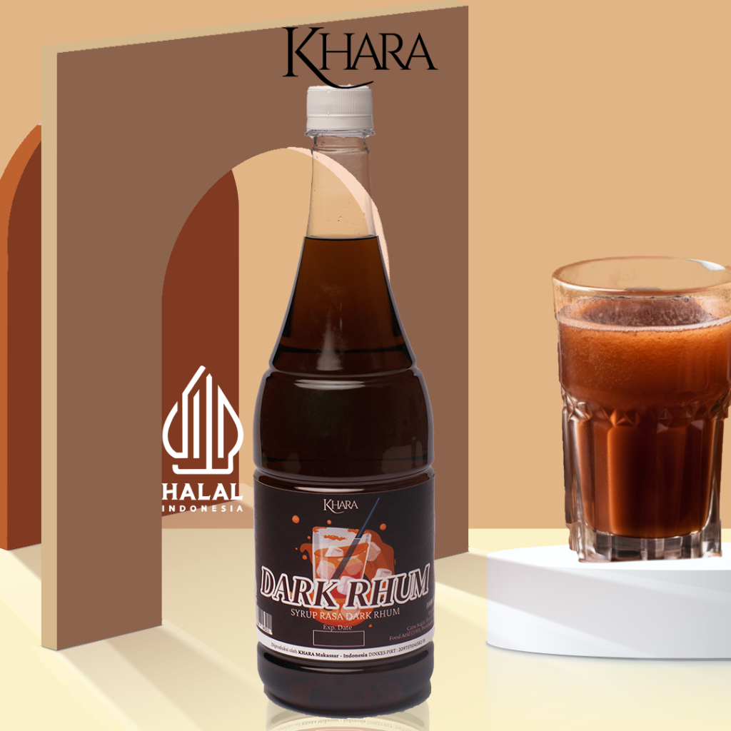 Jual Sirup Khara Dark Rhum 1000ml Khara Dark Rhum Flavoured Syrup