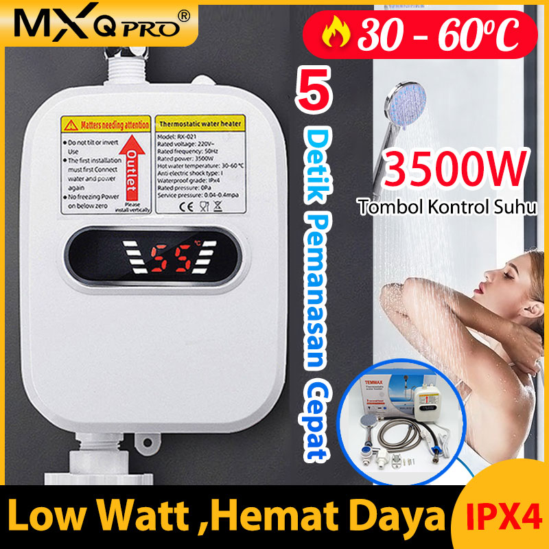 Jual pemanas air listrik water heater mandi low watt portable kamar ...