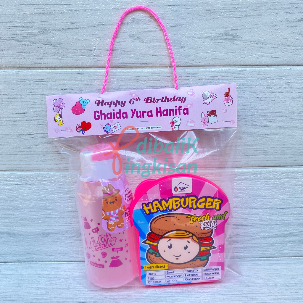 Jual SOUVENIR ULANG TAHUN PAKET HEMAT BOTOL TAKUMA & TEMPAT MAKAN ...