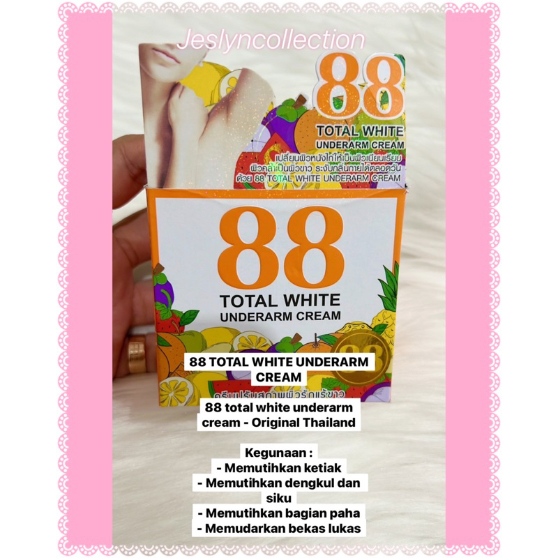 Jual 88 TOTAL WHITE UNDERARM CREAM ORIGINAL THAILAND | Shopee Indonesia