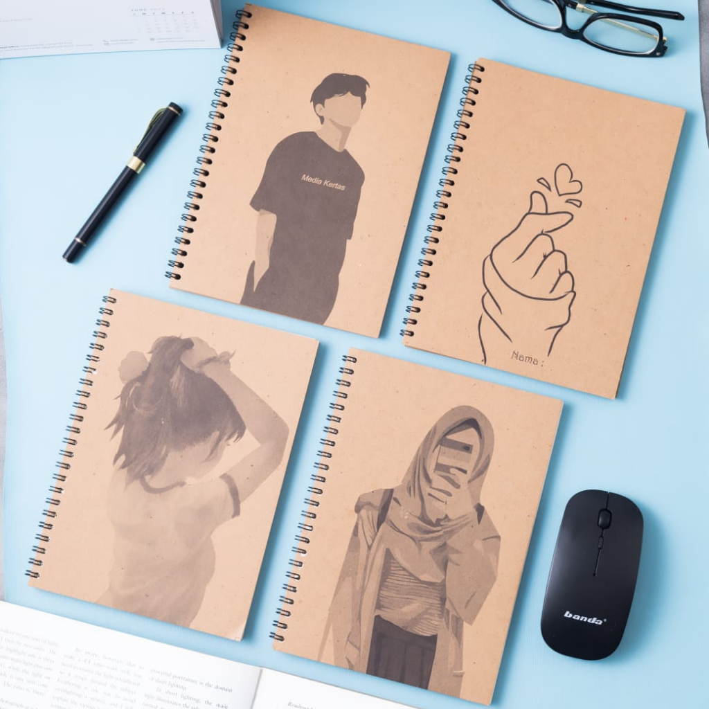 Jual Buku Catatan Notebook A5 Craft Vintage Aesthetic Brown / Notebook ...