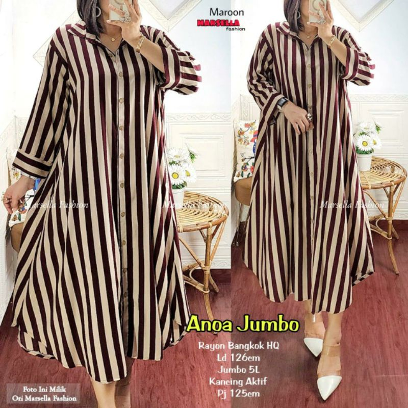 Jual tunik salur jumbo wanita bahan rayon ld 125 wanita lengan panjang untuk lebaran terbaru ...