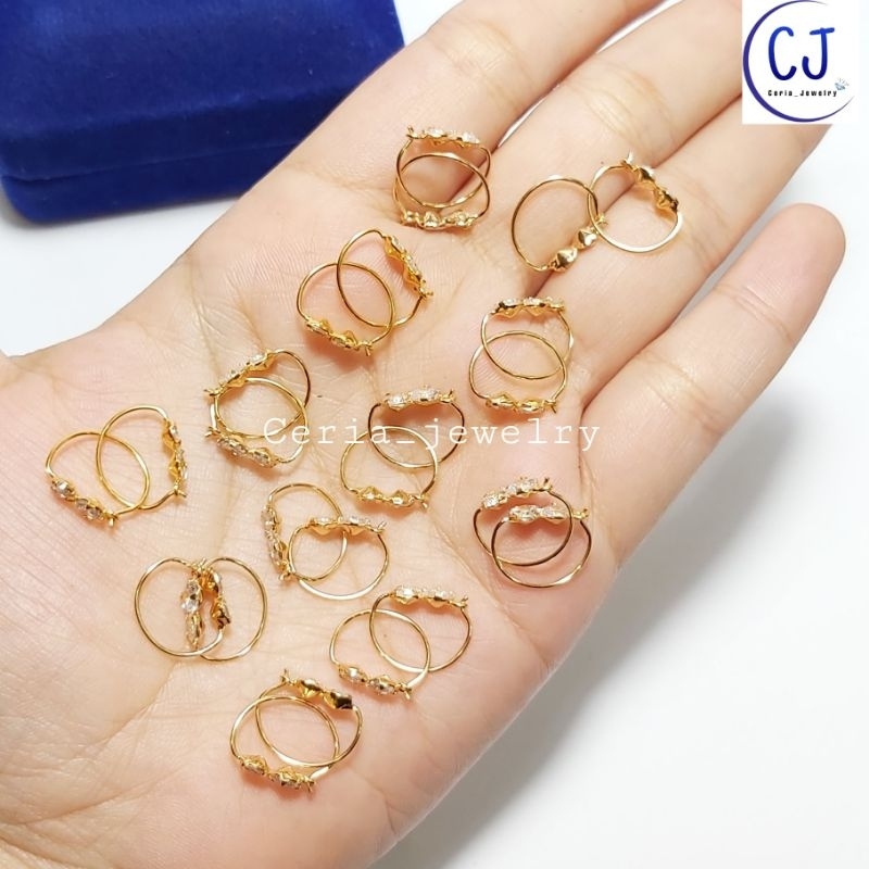 Jual Anting Anak Perak Asli Silver 925 Lapis Emas Putih Model Dewi Kait mata 2 _ Perhiasan Perak ...