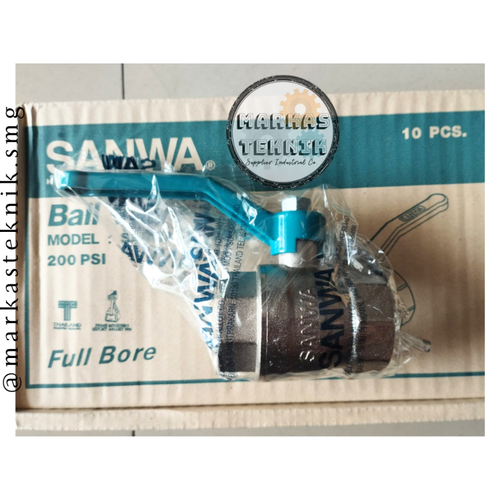 Jual SANWA Ball Valve Full Bore / Ball Valve SANWA ( Ukuran Pilih ...
