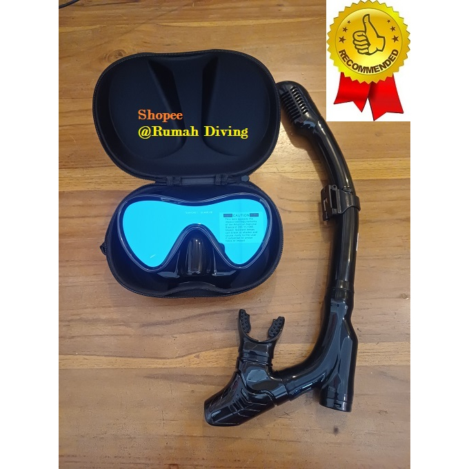 Jual Alat Snorkling Kacamata Selam Mirror Lens Lensa Tinted Biru Blue ...