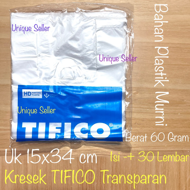 Jual Kresek Transparan Uk 15x34 TIFICO isi -+ 30 Lembar / Kantong ...
