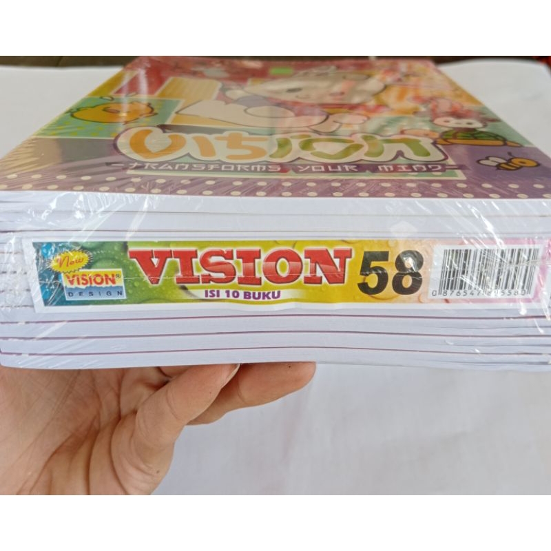 Jual Buku Tulis Vision isi 58 lembar / buku tulis (10pcs) | Shopee ...