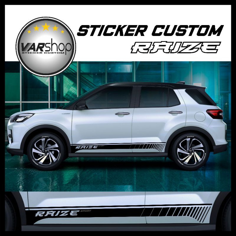 Jual sticker cutting mobil toyota raize model custum elegan | Shopee ...