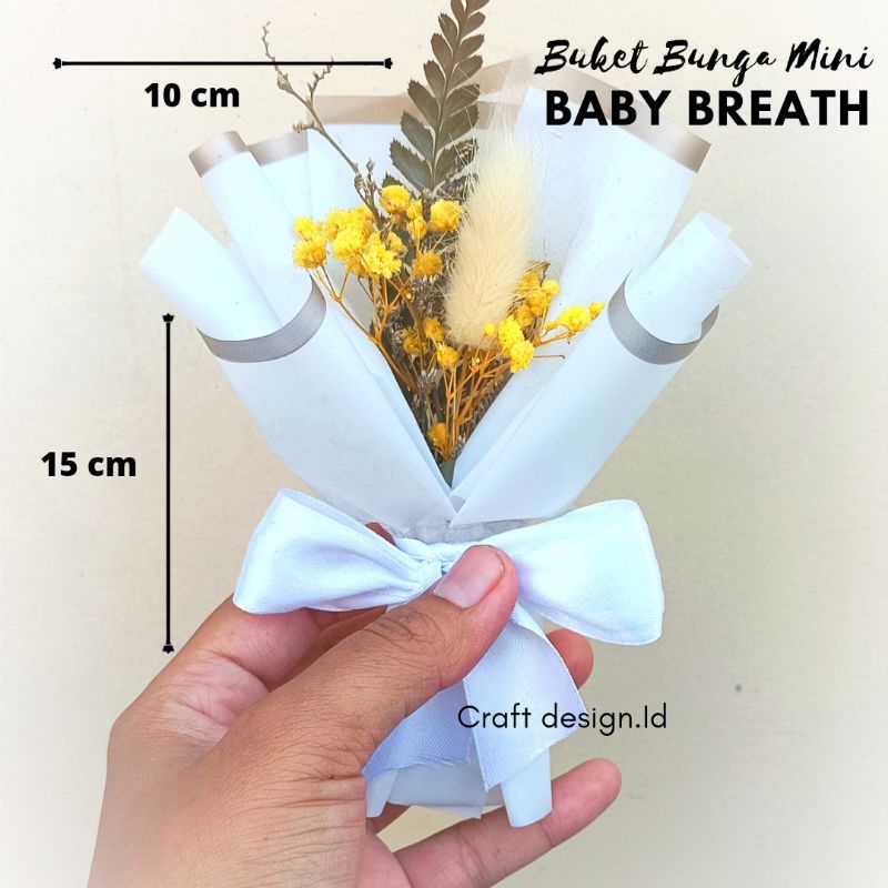 Jual Buket Bunga Mini Baby Breath Mix Wisuda Frame Dekorasi | Shopee ...