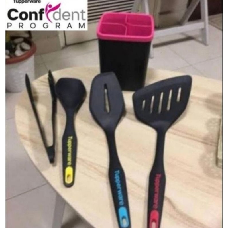 Jual Kitchen utensil set tupperware (alat penggorengan /sutil) | Shopee ...