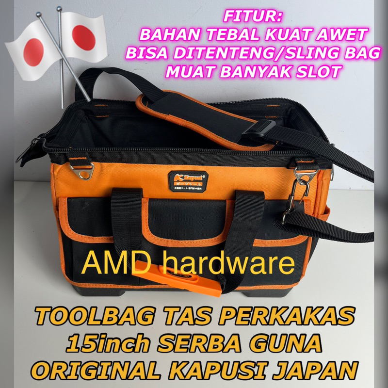 Jual TAS TOOLBOX 15"inch TEMPAT PENYIMPANAN ALAT PERKAKAS TOOLS KIT BAG ...