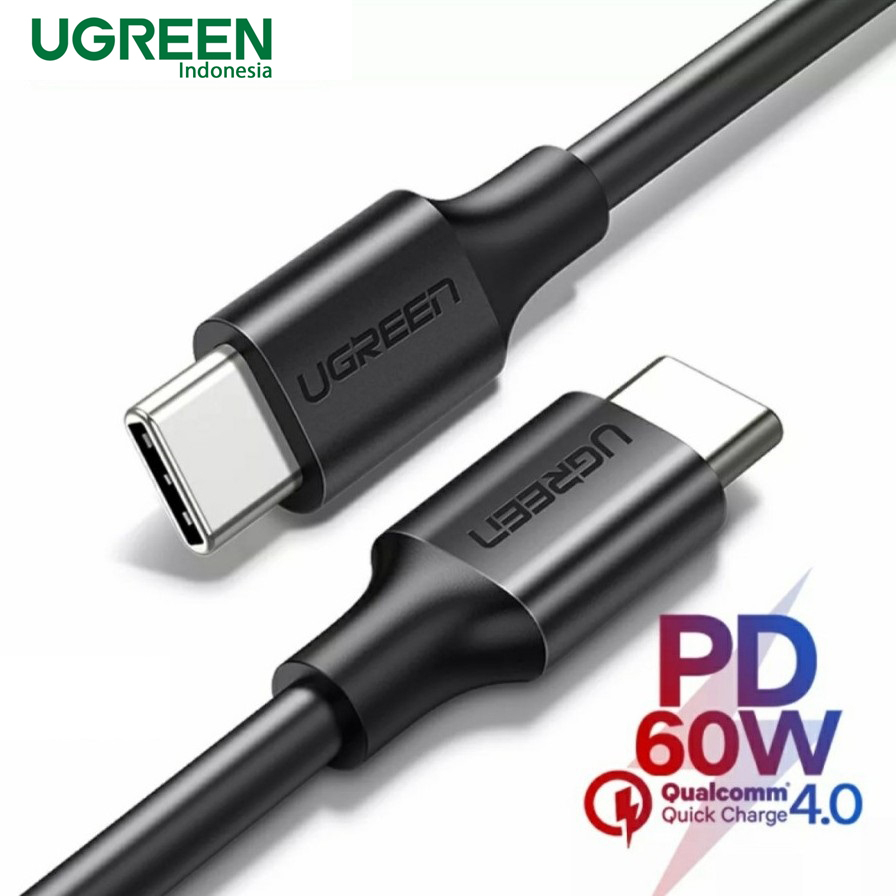 Jual UGREEN ORIGINAL Kabel Data TPE TYPE C TO TYPE C 60W 3A 1M Super Fast Charging Quick Charge ...