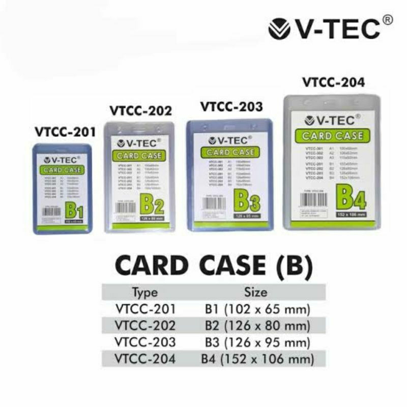 Jual [ PAK ISI 20 ] ID CARD CASE V-TEC VTCC-203 B3 / NAME TAG | Shopee Indonesia