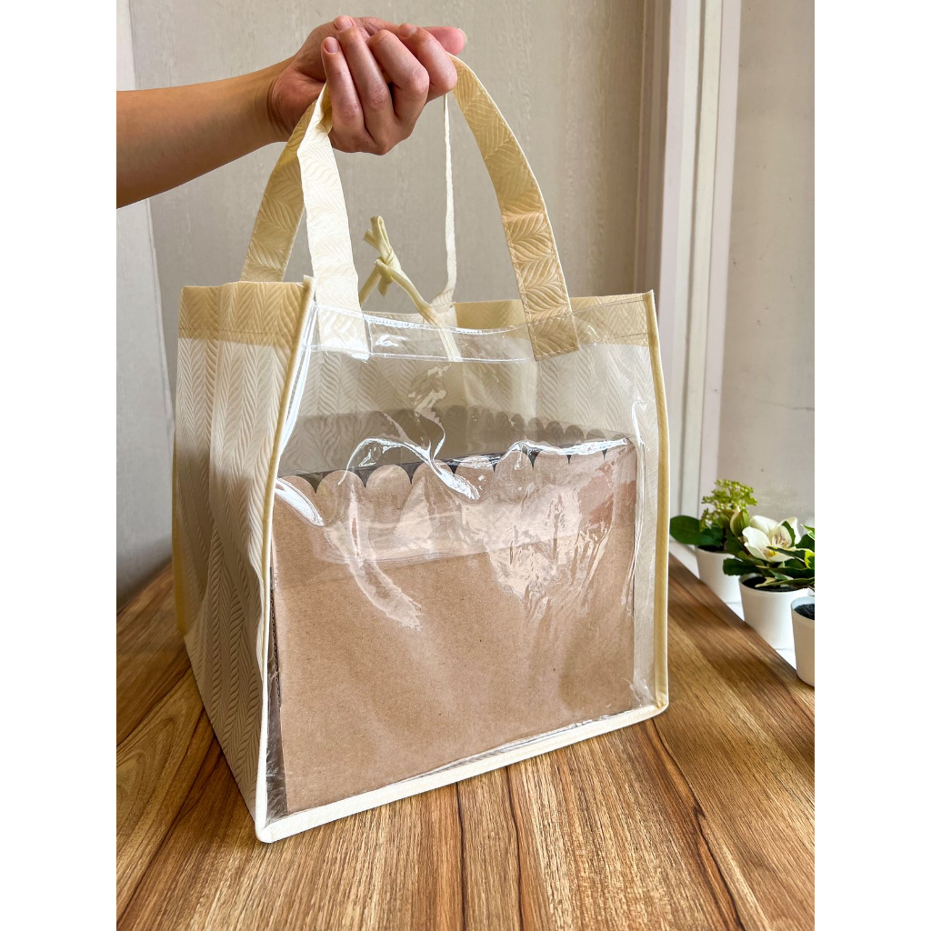 Jual tas spunbond utk kemasan dus/box/packaging kue type mika ukuran 25 ...