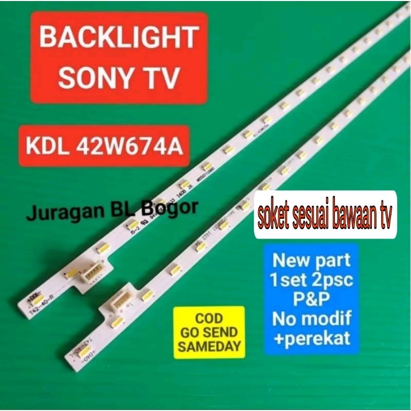 Jual LAMPU LED BACKLIGHT TV SONY KDL-42W674A 42W674A 42W674 | Shopee ...