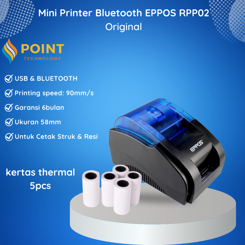 Jual Printer Thermal EPPOS PLUS 58mm EP58PLUS free kertas | Shopee Indonesia