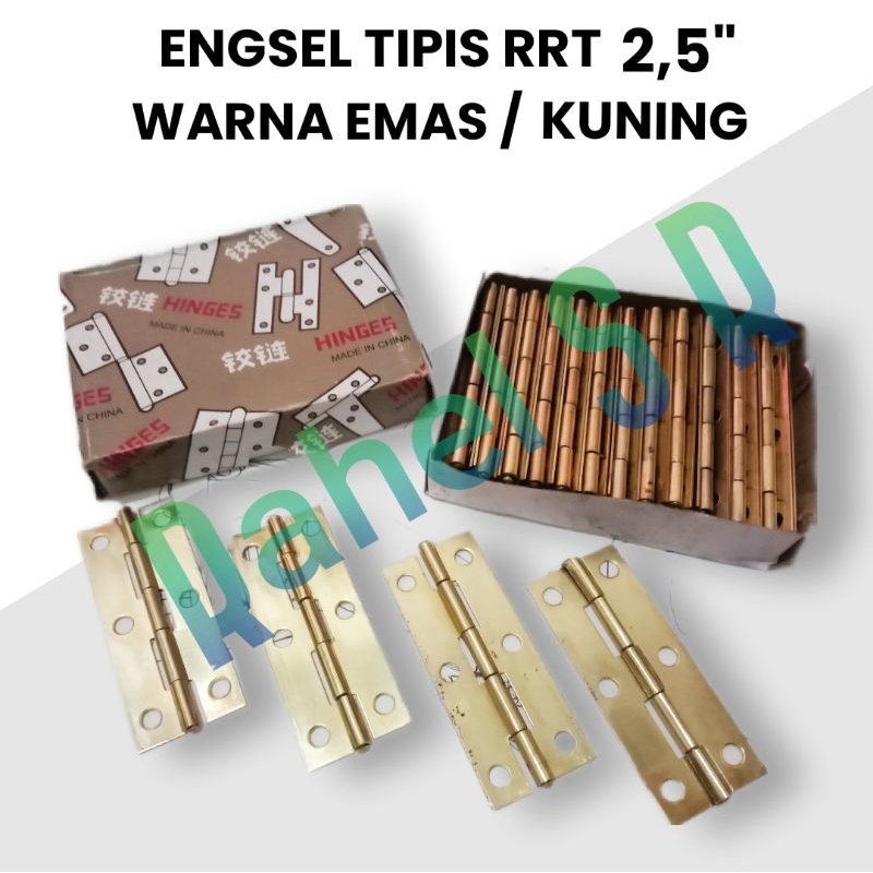 Jual Engsel Tipis RRT HINGES 2,5" || Engsel Tipis RRT KUNING 2,5 inch ...