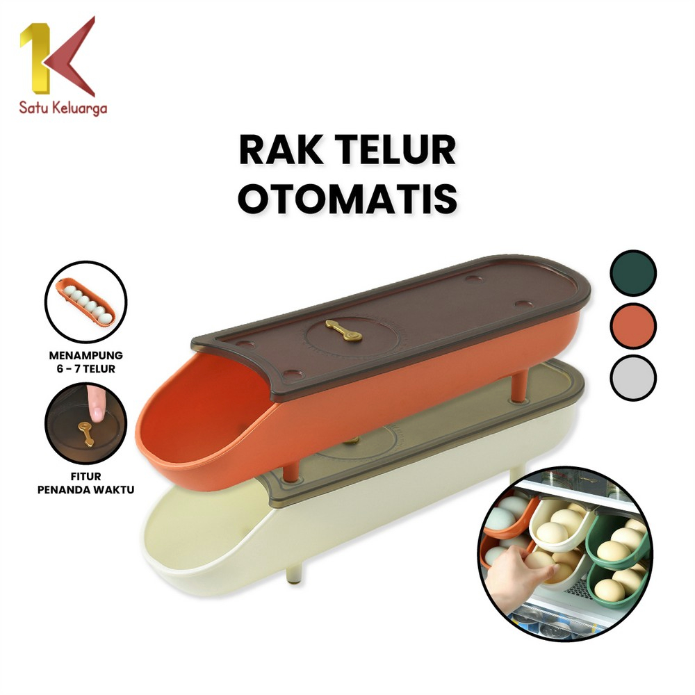 Jual Satu Keluarga Tempat Telur Ayam Estetik C861 Egg Rack Kotak ...