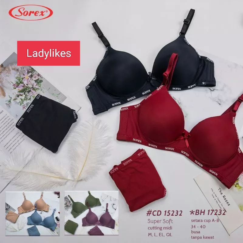 Jual BRA SOREX CASUAL STYLE BH TANPA KAWAT KAIT 2 ART. 17232 (TANPA CELANA) | Shopee Indonesia