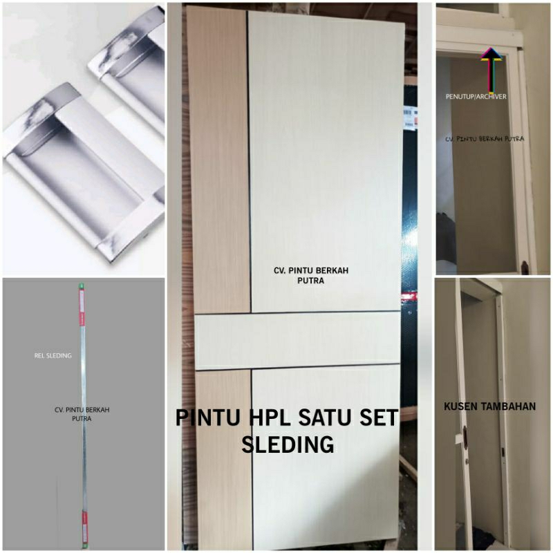 Jual PINTU MINIMALIS HPL SATU SET SLEDING | Shopee Indonesia