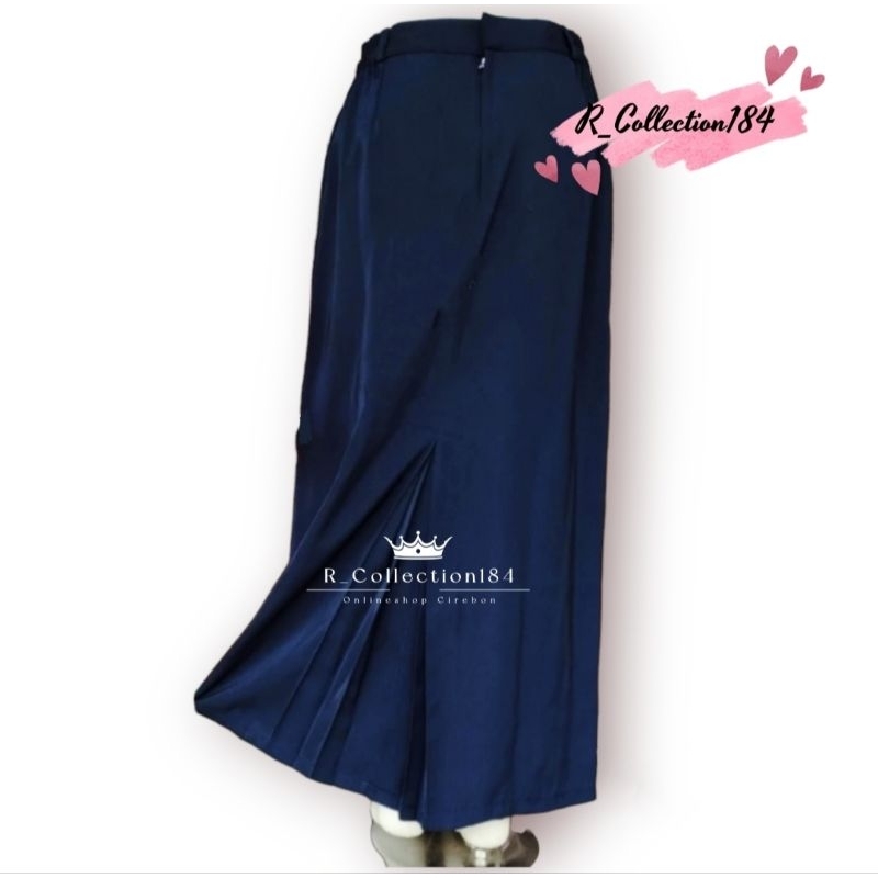 Jual Rok SPAN REMPEL BELAH BELAKANG Kerja Sekolah Putih Abu SMA Biru ...