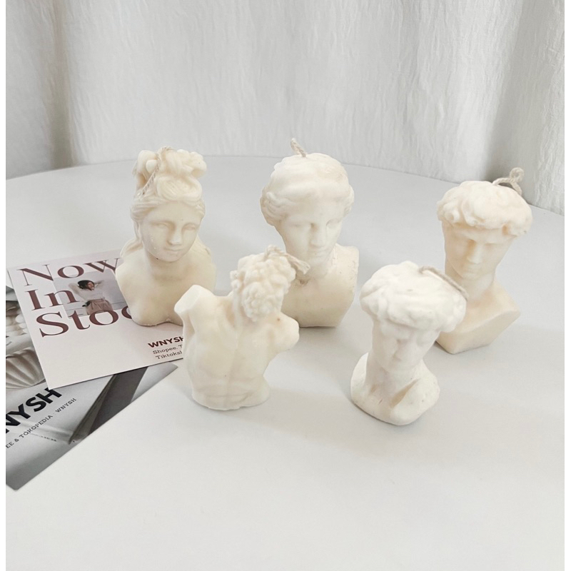 Jual Romawi statue candle, aesthetic candle, scented candle, lilin ...