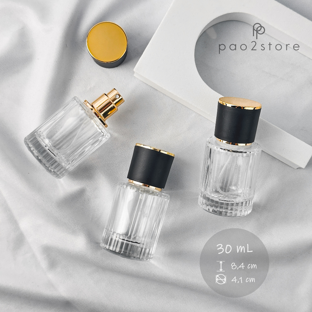 Jual Botol Parfum 30ml Spray Kaca Tebal Salur / Garis Isi Ulang Perfume ...