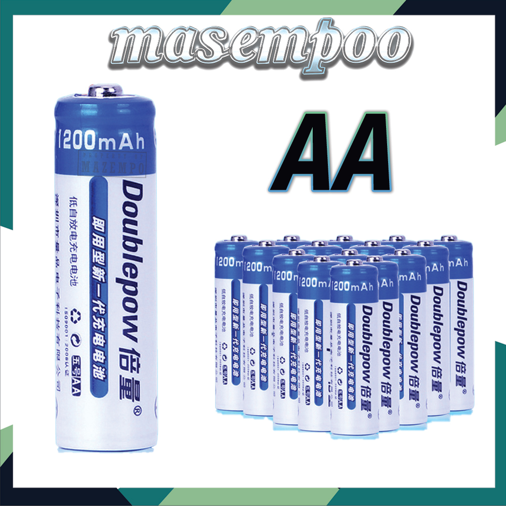 Jual Baterai Cas AA 1200 mAh BATTERY RECHARGE DOUBLEPOW | Shopee Indonesia