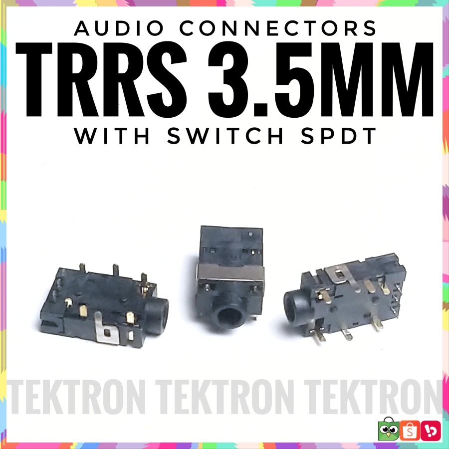 Jual Soket TRRS 3.5mm Mini Akai Stereo Audio Phone Mic Female 4p Switch ...