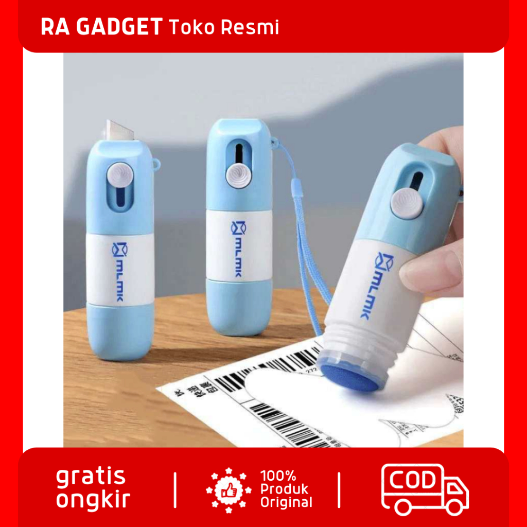 Jual Stempel Penghapus Resi 2 in 1 Cutter Pembuka Paket 10ml / Alat ...