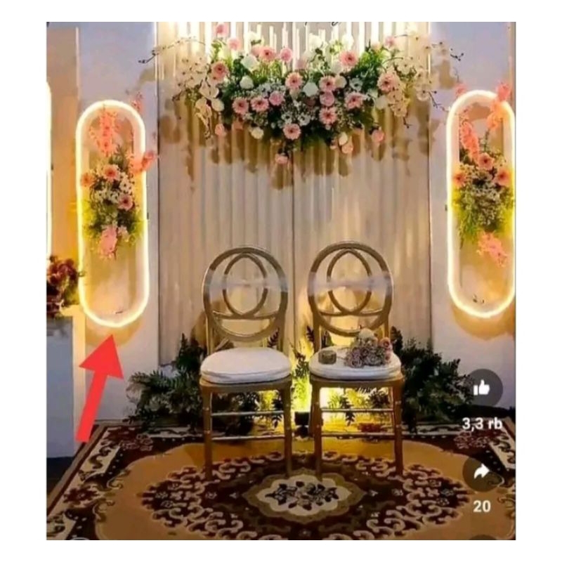 Jual backdrop oval led fulset rangka besi | Shopee Indonesia