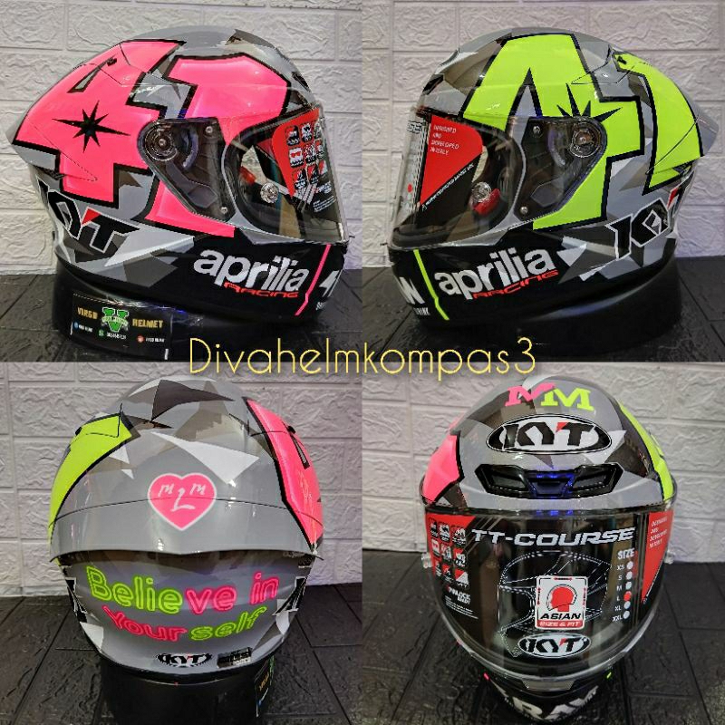 Jual HELM KYT TT COURSE GLOS REPAINT DECAL LIVERY ESPARGARO 19/2019 ...