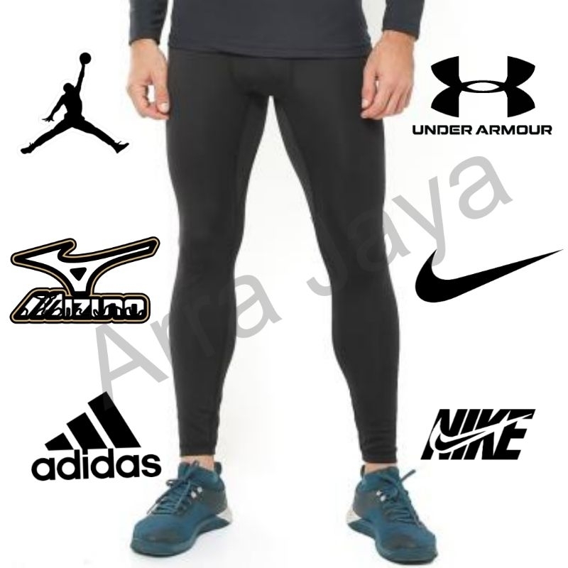 Jual celana manset panjang legging unisex baselayer pria wanita jogging ...