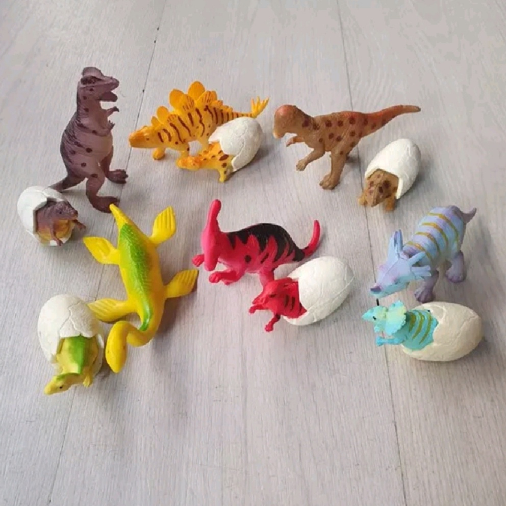 Jual Mainan Dinosaurus Set Induk Anak Telur Isi 12 Pcs 1011 | Mainan ...