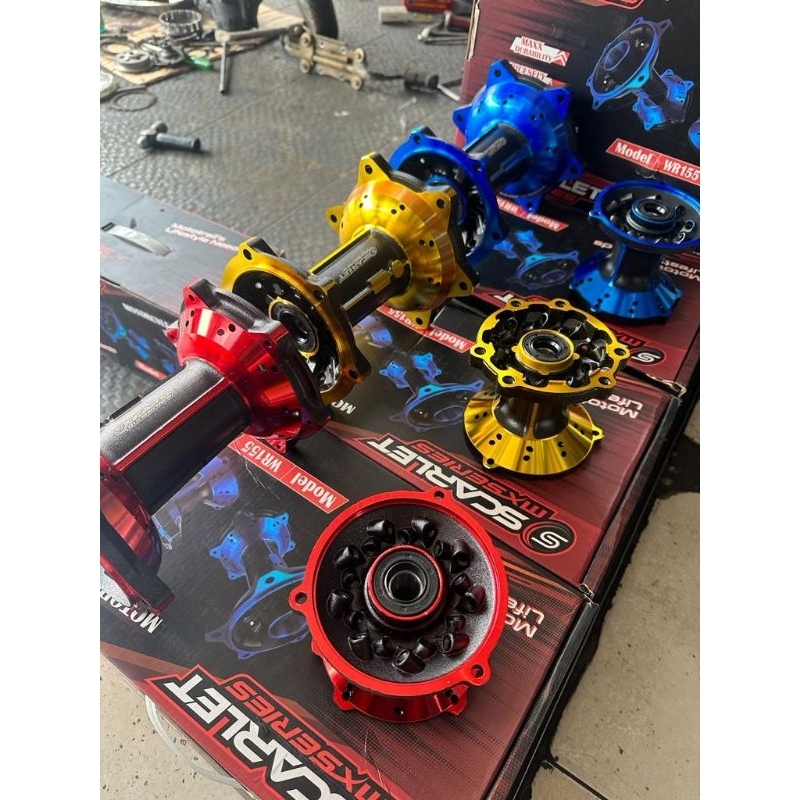 Jual TROMOL SET SCARLET WR 150 MX SERIES,DEPAN BELAKANG DOUBLE BEARING ...