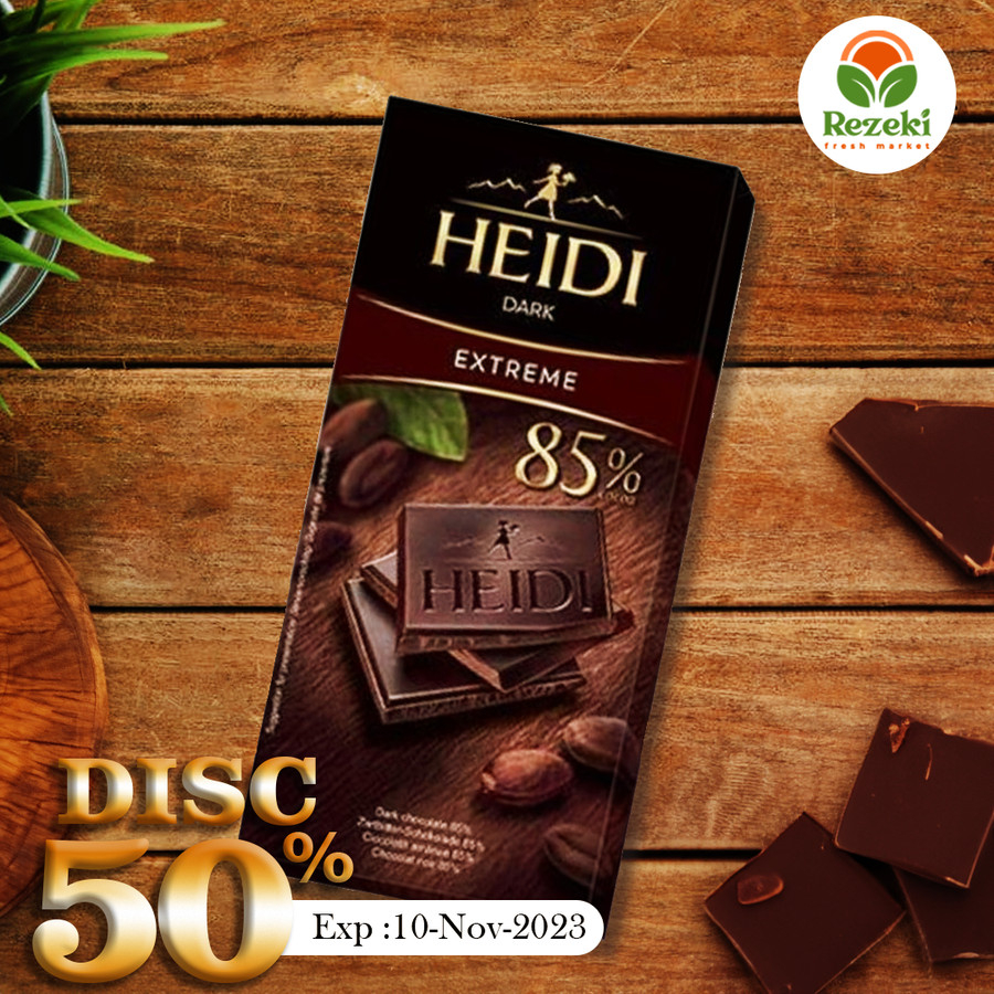 Jual Heidi Dark Extreme Chocolate Bar 85% Cocoa [80 gr] | Shopee Indonesia