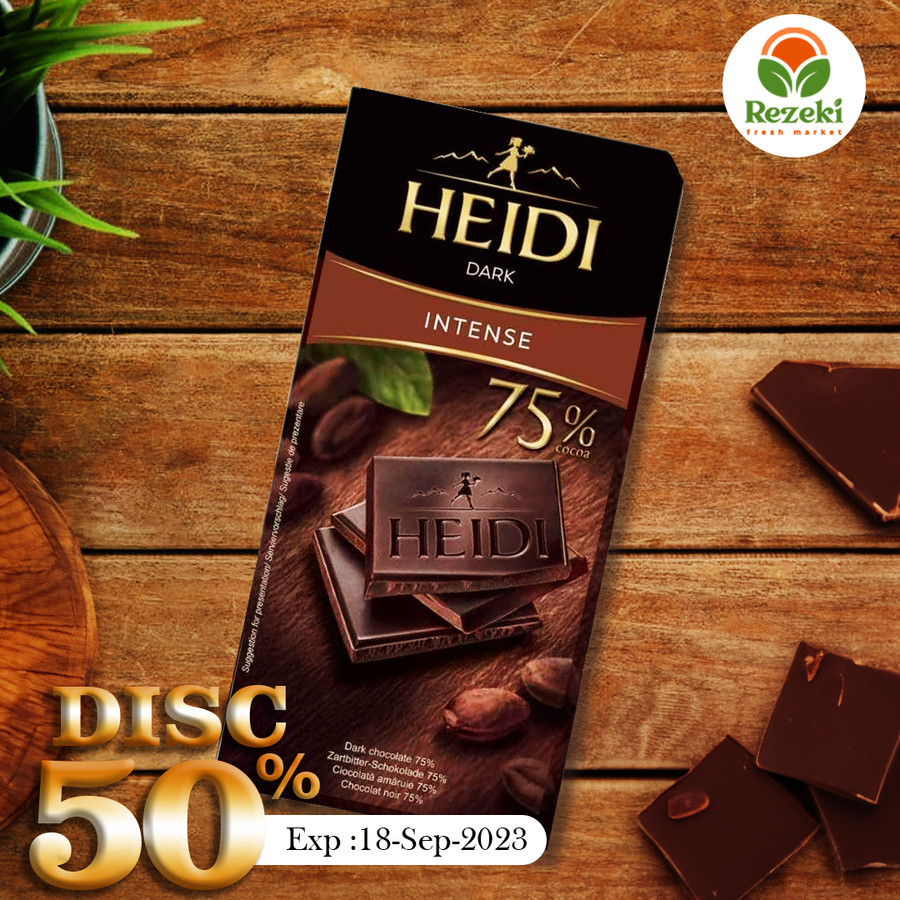 Jual Heidi Dark Intense Chocolate Bar 75% Cocoa [80 gr] | Shopee Indonesia