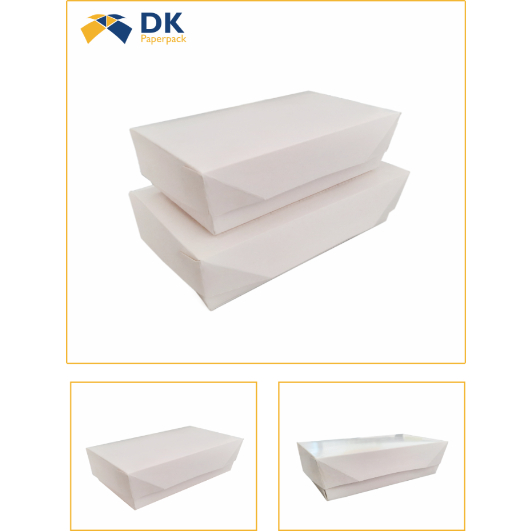 Jual Paper Lunch Box Size M,L /Lunch Box Selip /Kotak Makan Polos Kraft ...