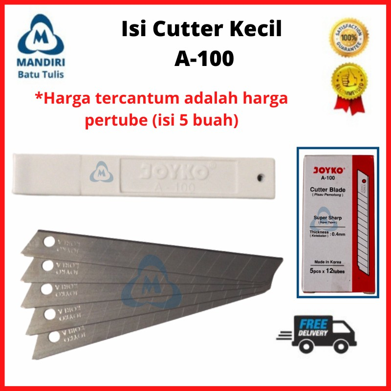 Jual Isi Cutter Kecil A100 Refill Kater Kecil - Spare Blade mini Isi 5buah | Shopee Indonesia