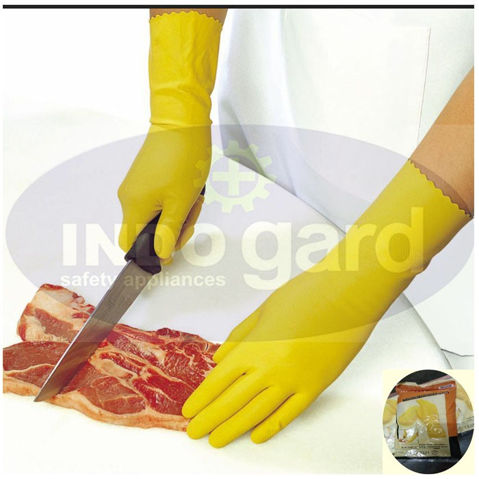 Jual Sarung Tangan Karet,cuci piring,Berkebun,serbaguna,Rubber Kuning ...