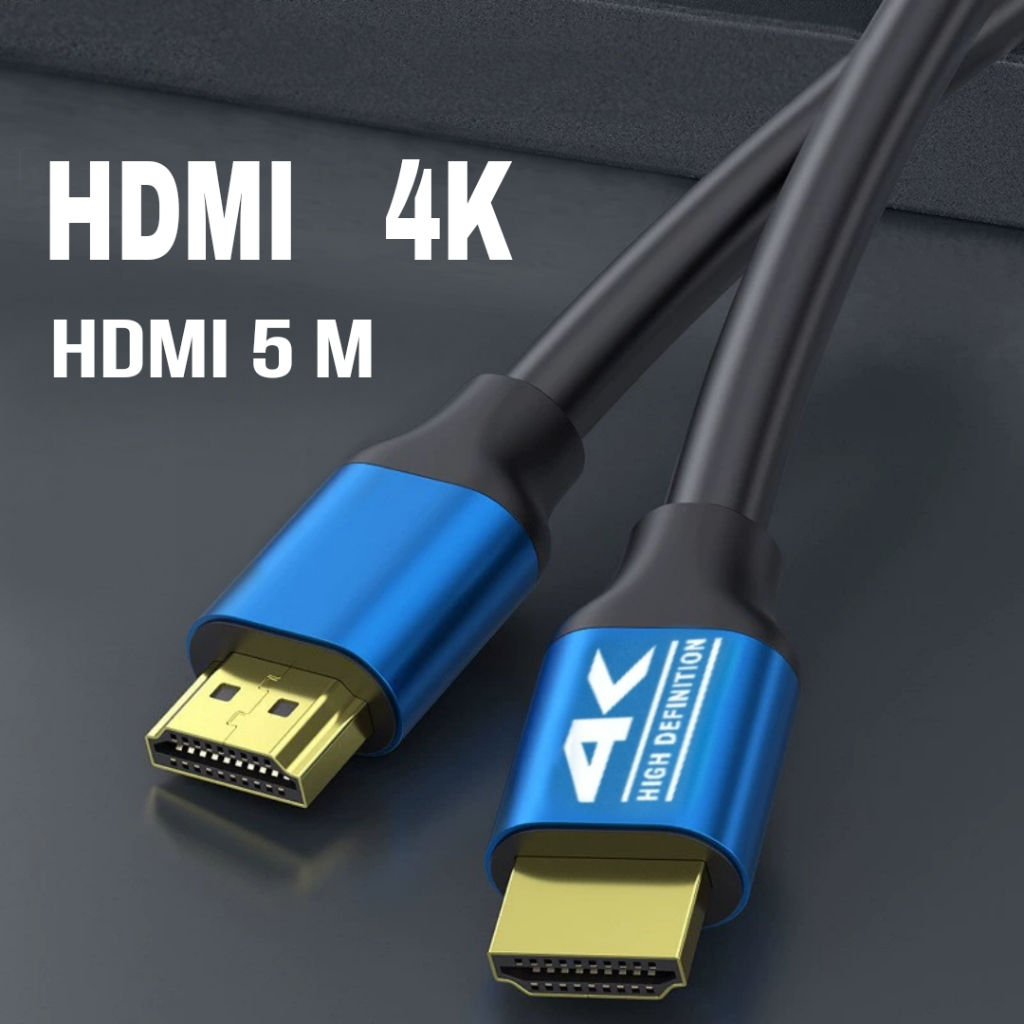 Jual kabel hdmi 4k high quality hdmi to hdmi 5m 1080 tv laptop hdmi ...