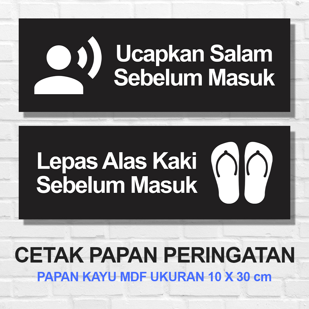 Jual CM DECOR - PAPAN PERINGATAN PINTU KETUK DAN SALAM SEBELUM MASUK ...