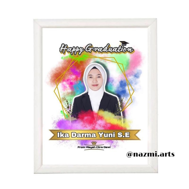 Jual Frame Desain Foto Wisuda /Ultah/wedding dll Murah dan Kualitas ...