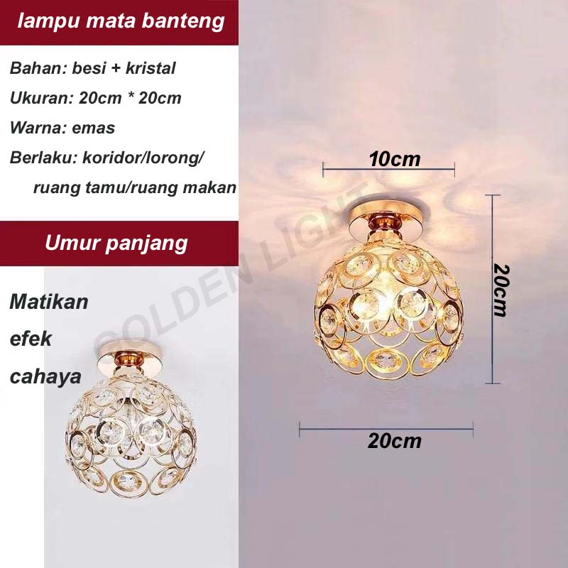 Jual Lampu kristal plafon rumah Lampu ceiling kristal kotak modern ...