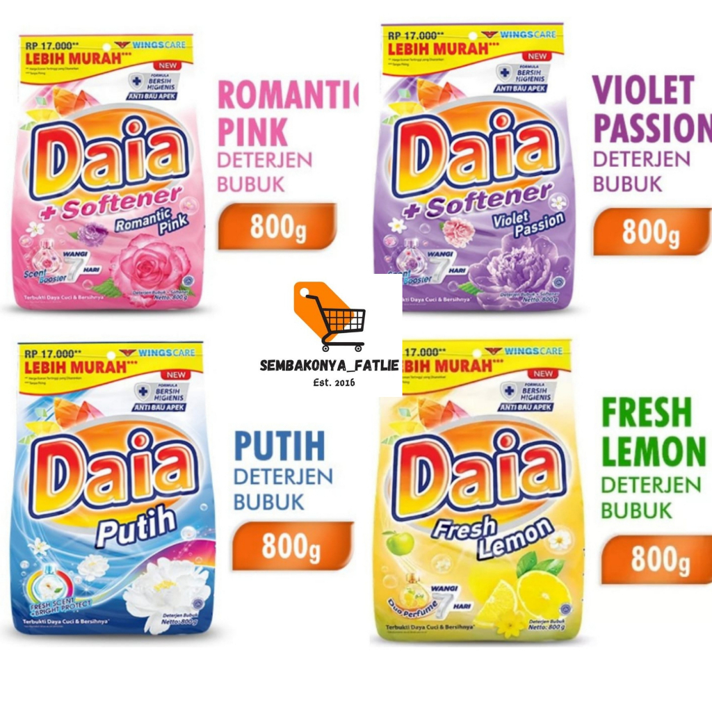 Jual DAIA DETERGENT BUBUK 800G | Shopee Indonesia
