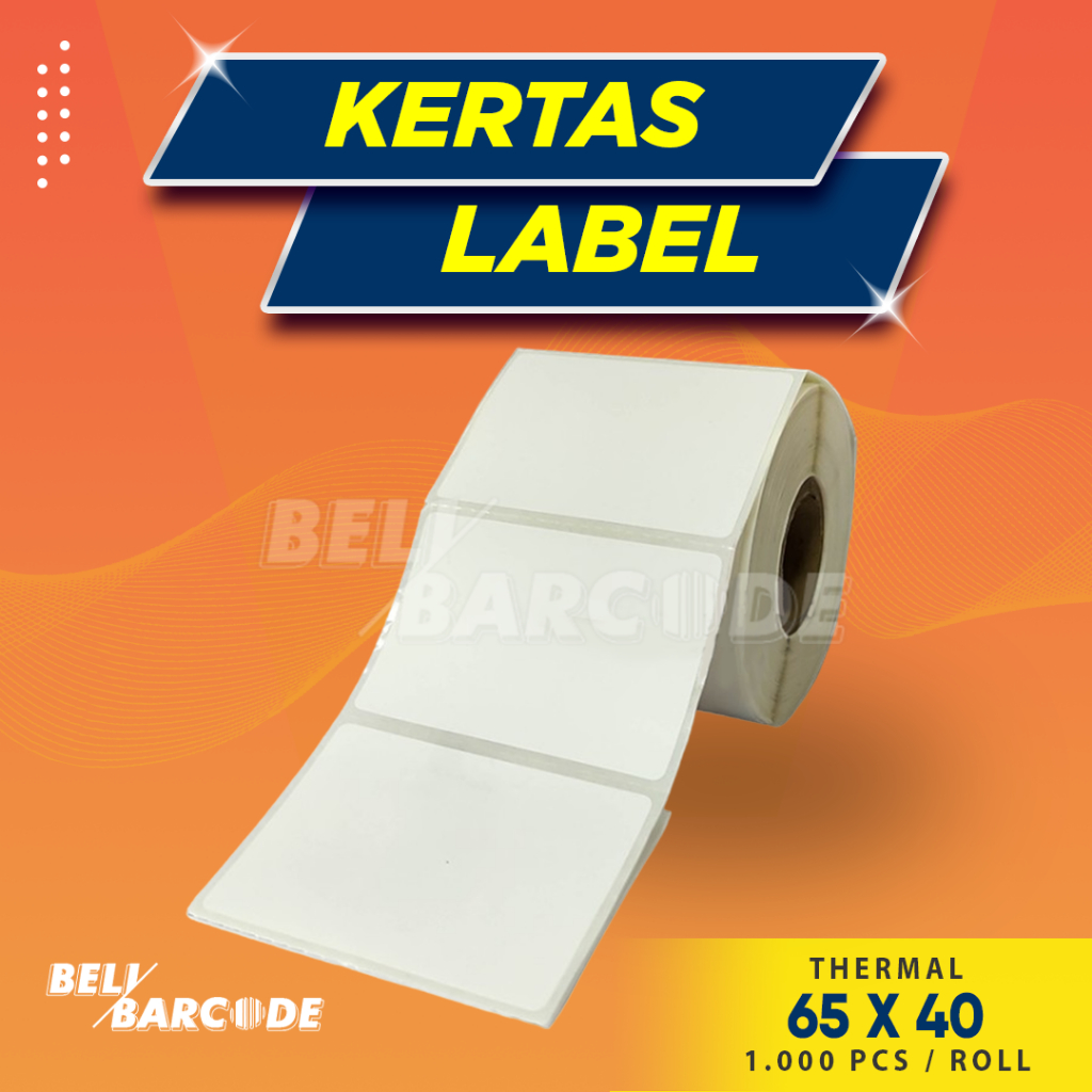 Jual Stiker Label 65x40 1Line Isi 1000Pcs 65 x 40 Thermal Core Kecil ...
