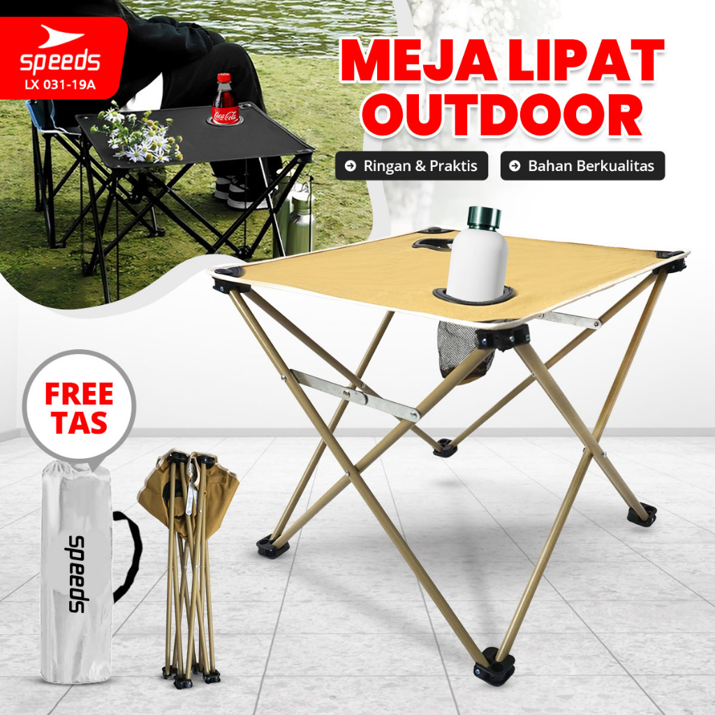 Jual SPEEDS Meja Lipat Folding Table Meja Camping Meja Portable Indoor ...
