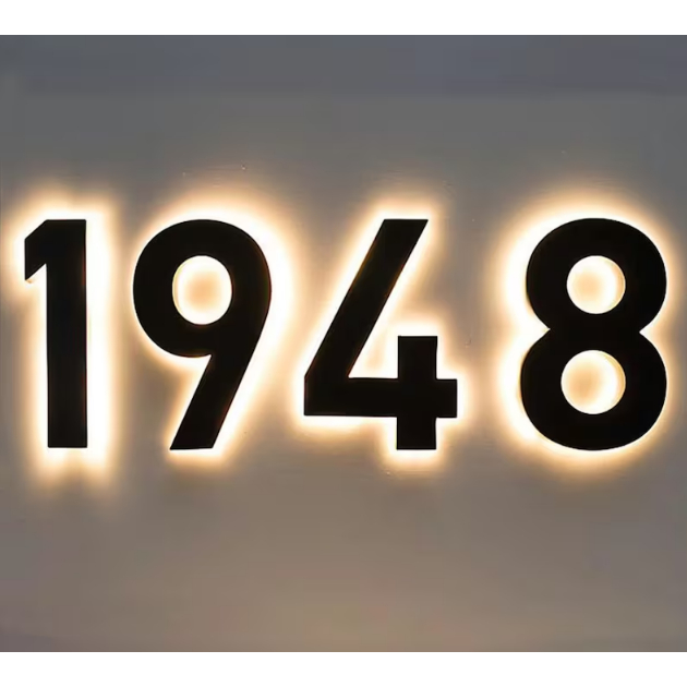 Jual Nomor Rumah Akrilik LED 15CM | Huruf Timbul Akrilik LED | Shopee ...