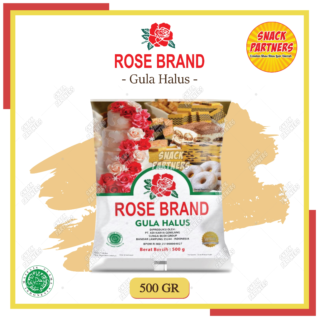 Jual ROSEBRAND Gula Halus 500 GR - Topping Gula Bubuk / Fine Granulated ...
