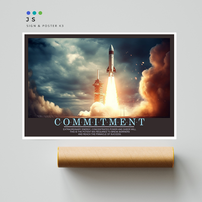 Jual POSTER MOTIVASI - COMMITMENT | Shopee Indonesia
